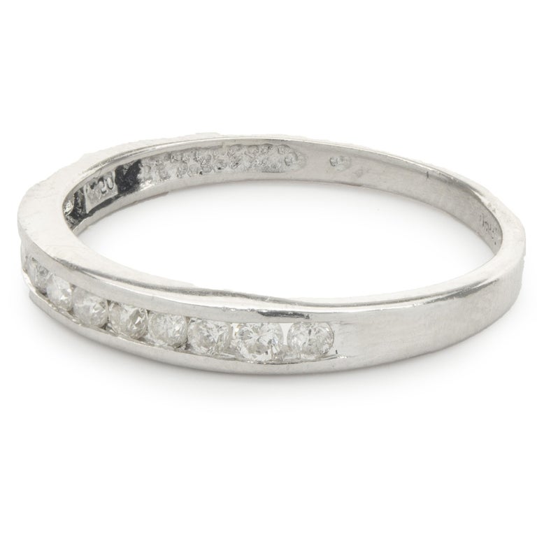 Platinum Channel Set Diamond Band For Sale at 1stDibs