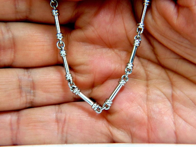 Platinum Column Linked Ladies Toggle Diamond Necklace at 1stDibs