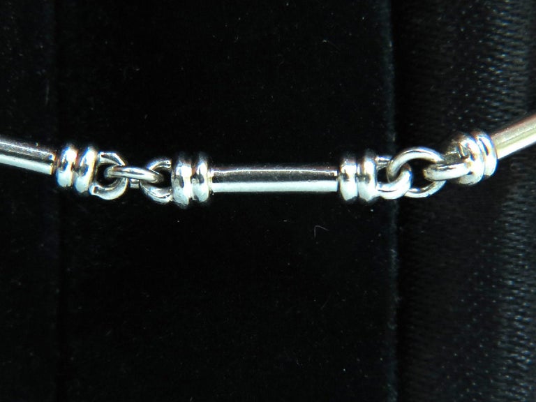 Platinum Column Linked Ladies Toggle Diamond Necklace at 1stDibs