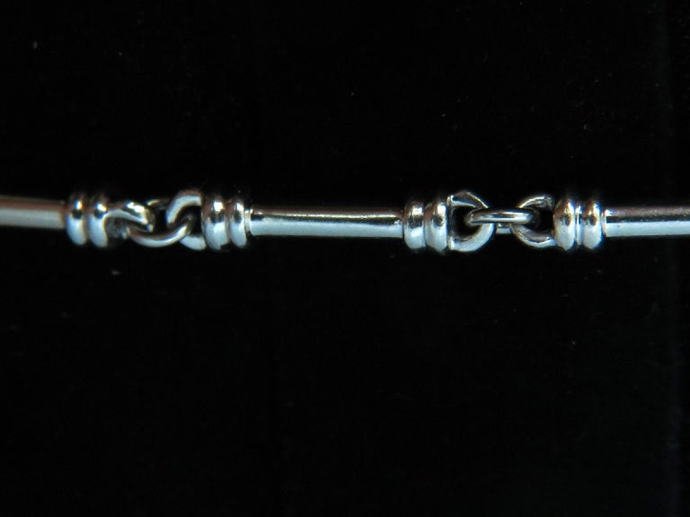 Platinum Column Linked Ladies Toggle Diamond Necklace at 1stDibs
