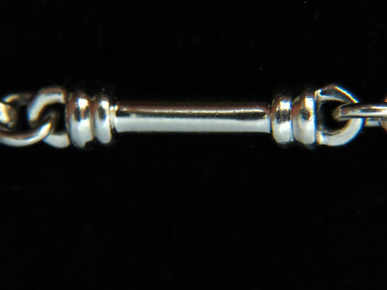 Platinum Column Linked Ladies Toggle Diamond Necklace at 1stDibs