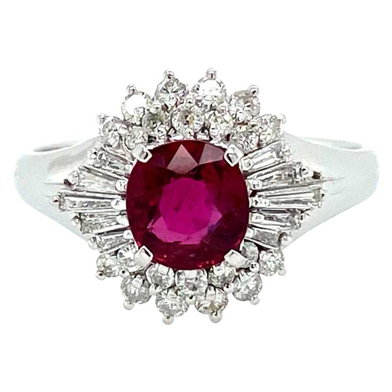 Estate Ruby, Diamond and Gold Ring For Sale at 1stDibs