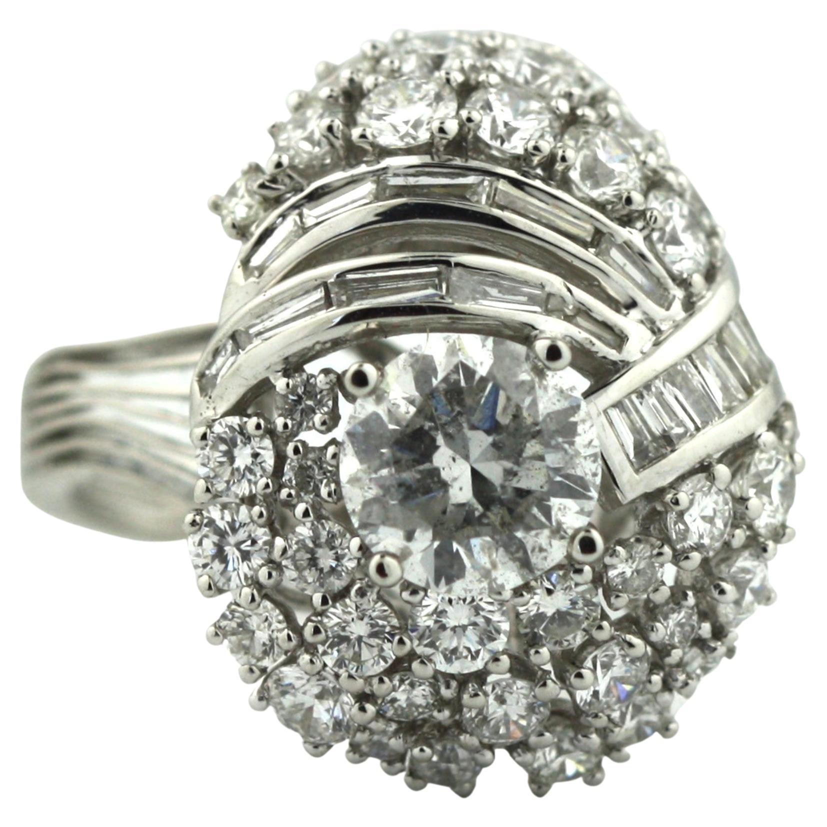 SUZANNE BELPERRON A Diamond and Platinum 'Twin' Ring at 1stDibs