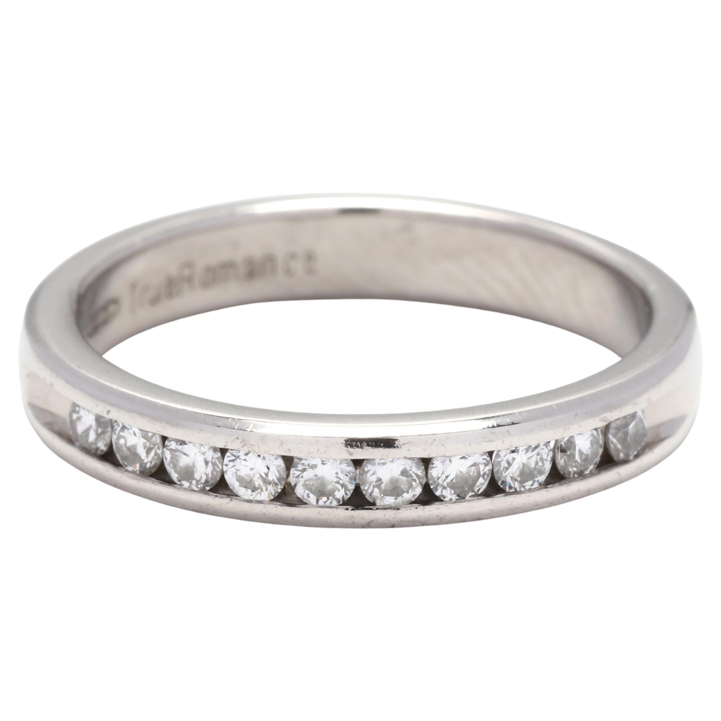 Platinum and Baguette Diamond Channel Set Band at 1stDibs