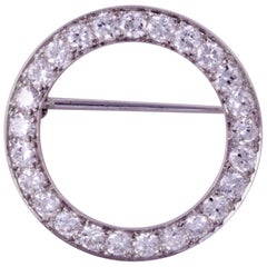 Huge "Gold" Circle Pin, Costume Jewelry at 1stDibs