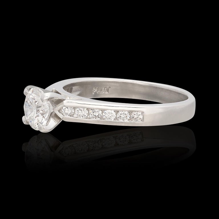 Platinum and Diamond Engagement Ring For Sale at 1stDibs