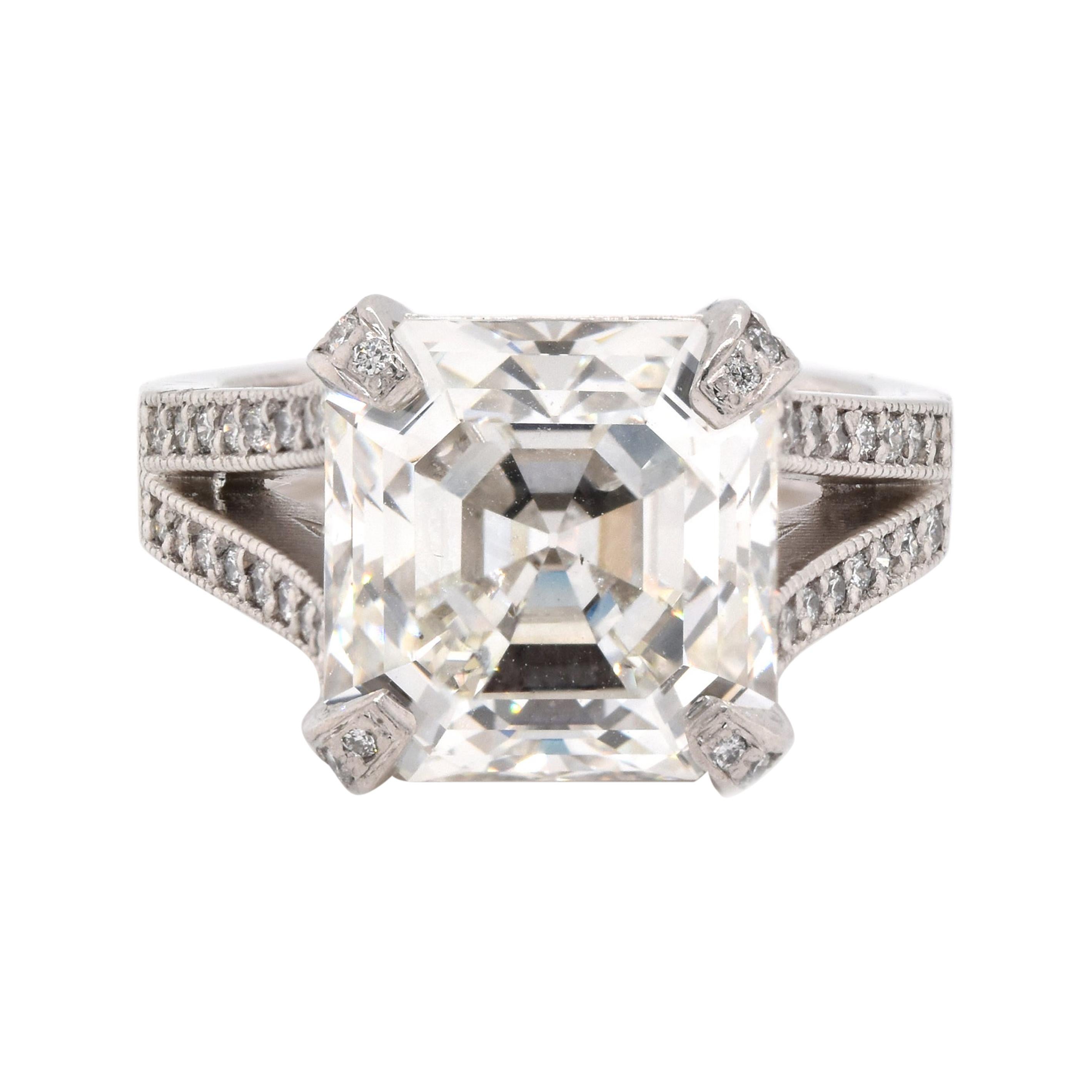 Champagne Colored Diamond Platinum Engagement Ring at 1stDibs