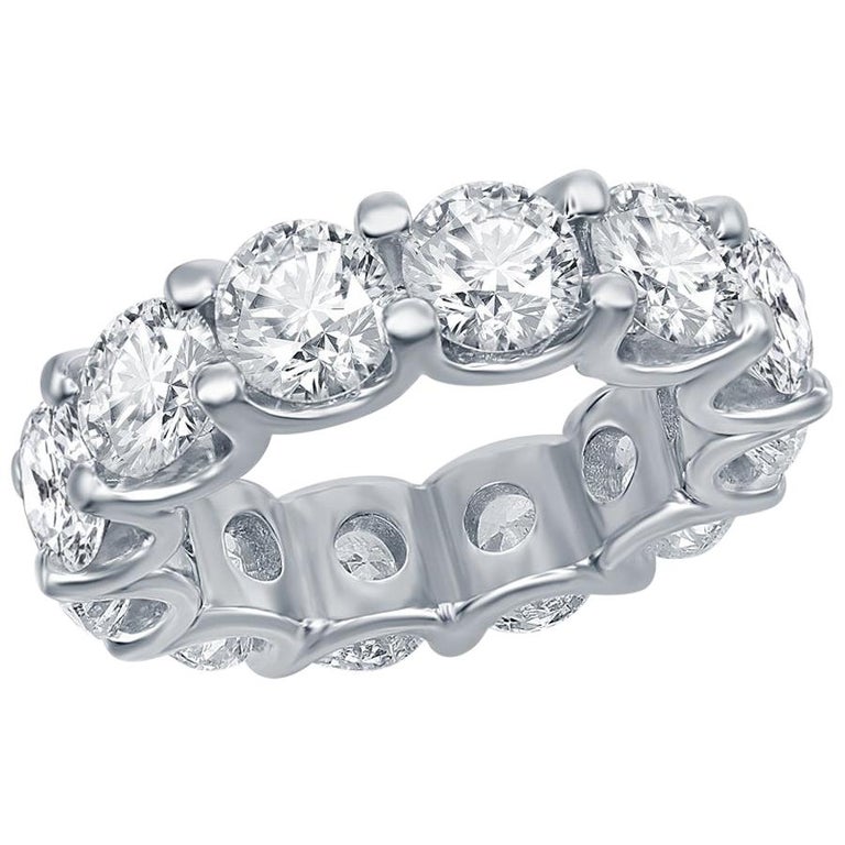 Platinum Diamond Eternity Ring 8.50 Carats at 1stDibs