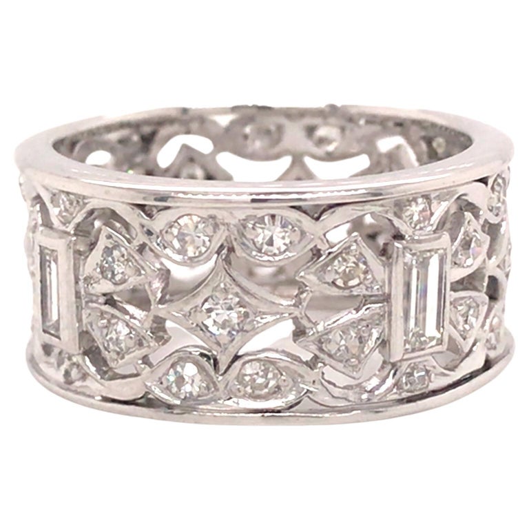 Platinum Diamond Fashion Band For Sale at 1stDibs