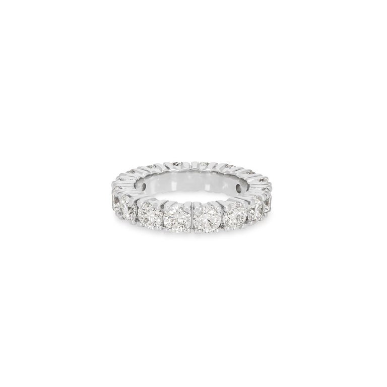 Platinum Diamond Full Eternity Wedding Ring 3.04ct For Sale at 1stDibs