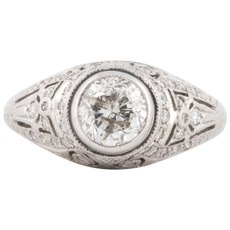 Platinum Diamond Ring at 1stDibs