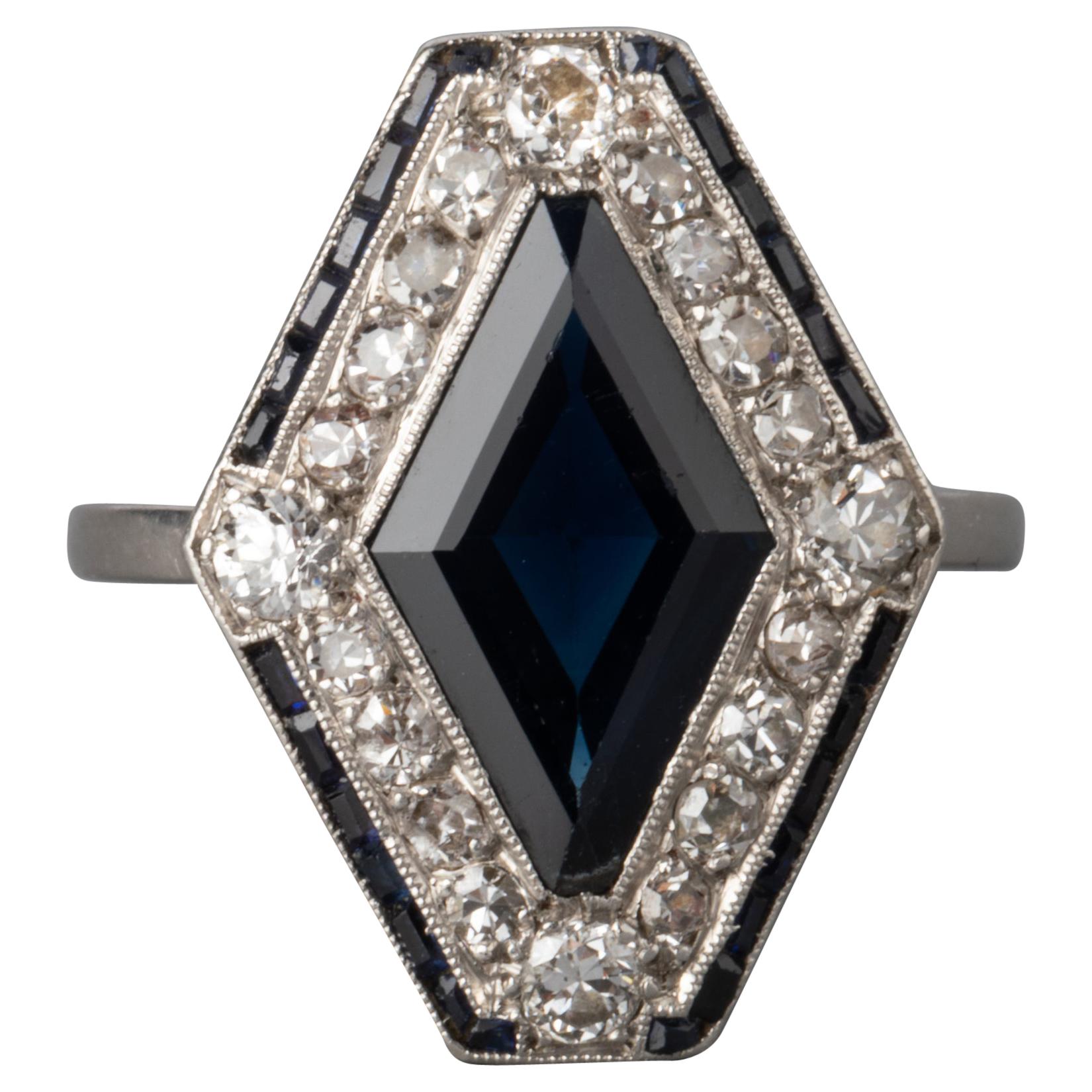 Tiffany Art Deco Sapphire and Diamond Ring at 1stDibs | tiffany art ...