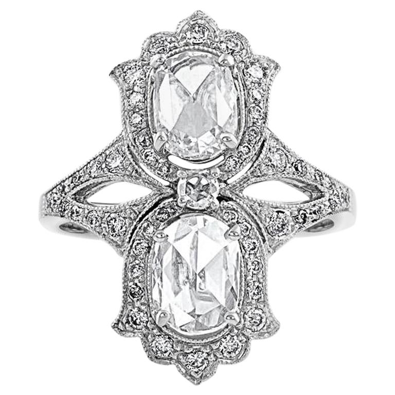 Fabulous Large Rose Cut Diamond Ring at 1stDibs