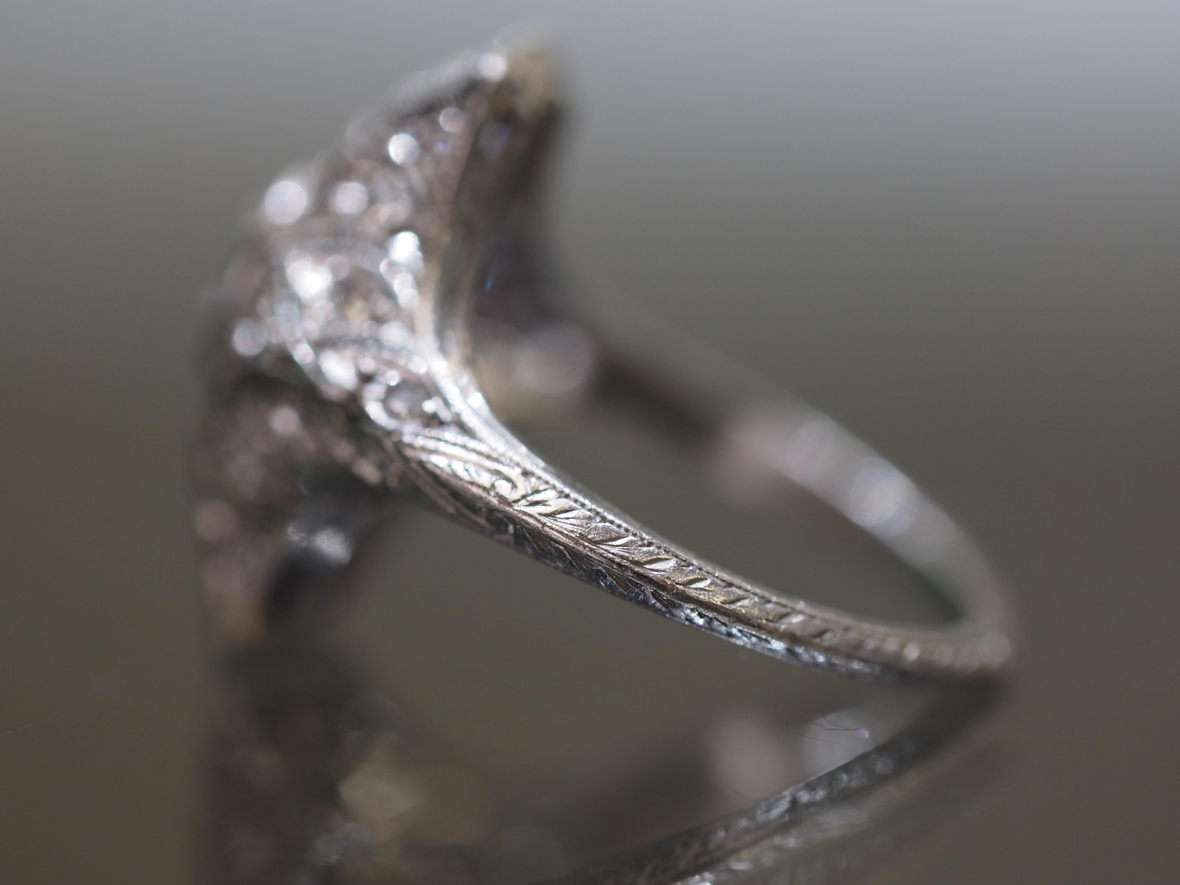 Platinum Edwardian Diamond Filigree Ring, circa Late 1800s at 1stDibs ...