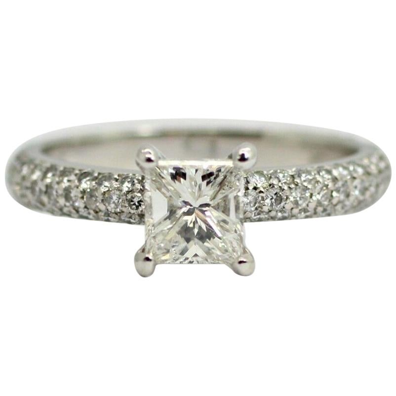 Eglusa Certificate 1.00 Princess Cut Diamond Graded F Color SI2 Clarity ...