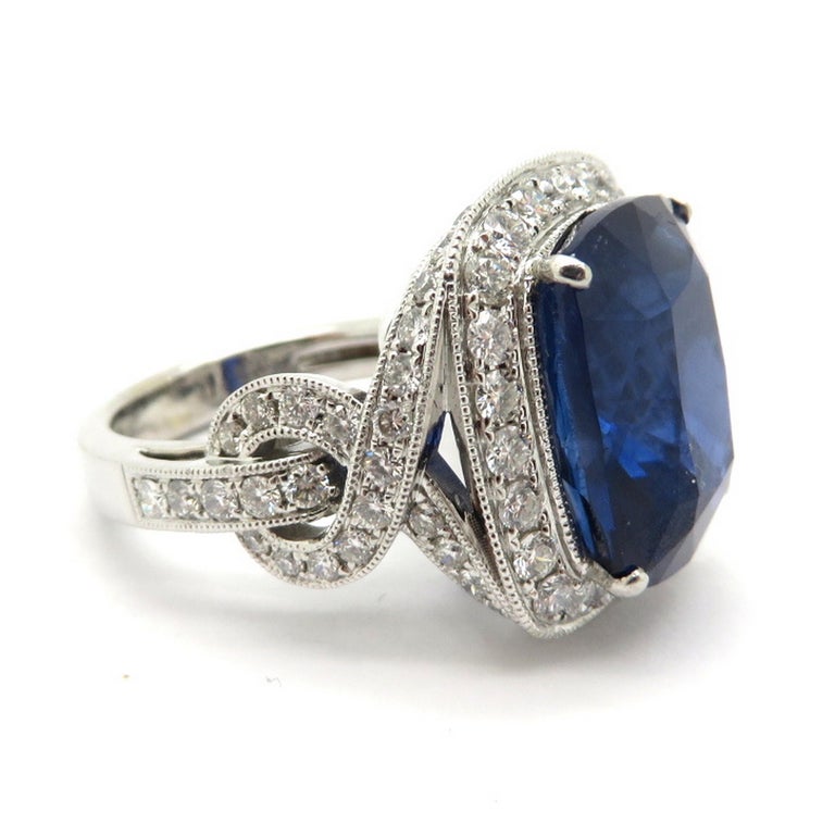 15.38ct Cushion Cut Sapphire Ring For Sale at 1stDibs