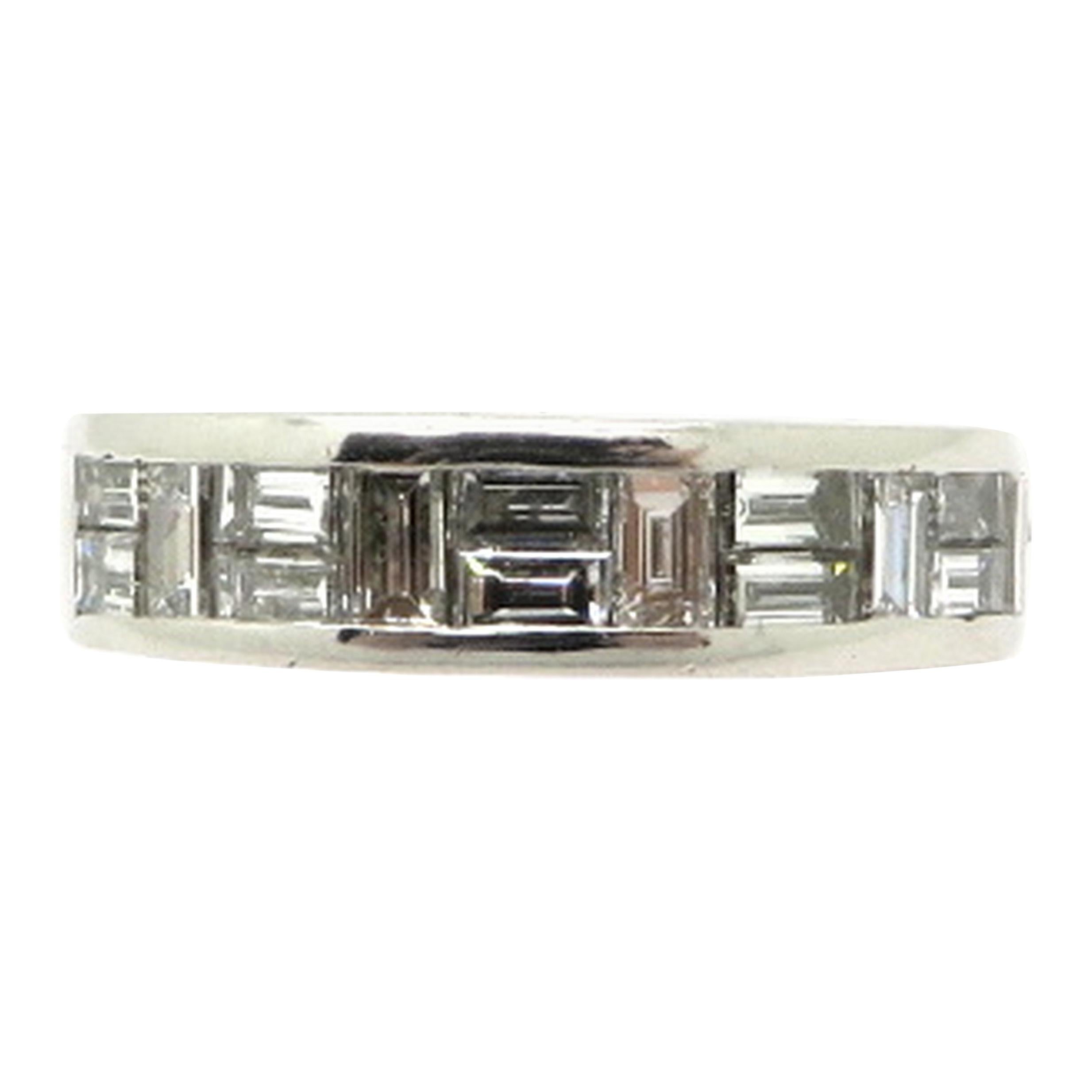 Gemlok 1.75 Carat Diamond Platinum Wedding Band Ring For Sale at 1stdibs