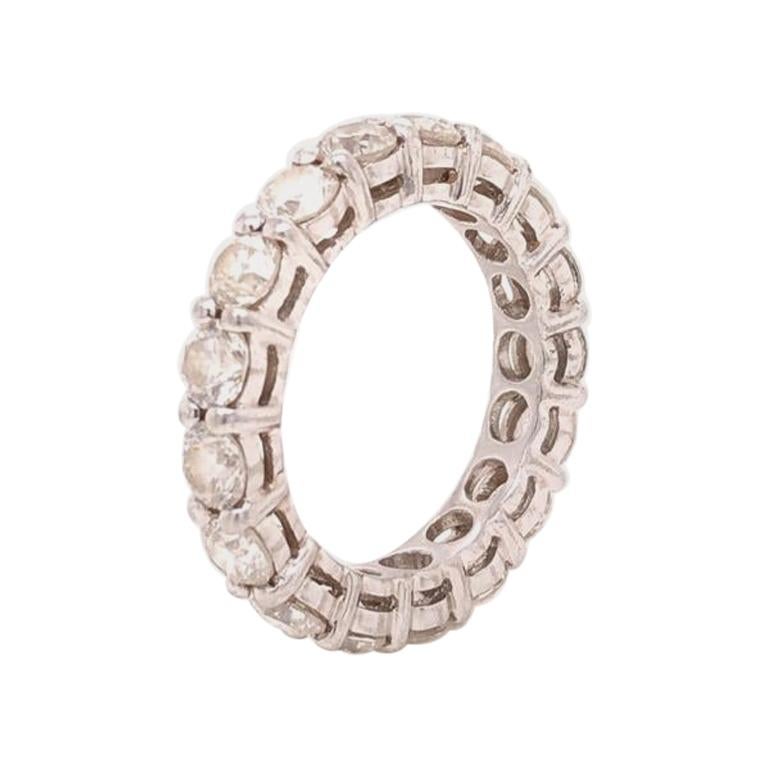 3.4 Carat Diamond Eternity Wedding Claw Setting Band Round Diamond ...