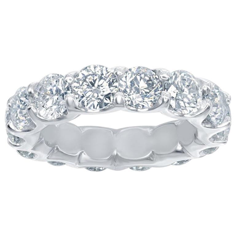 Platinum Eternity Ring 5.50 Carat For Sale (Free Shipping) at 1stDibs
