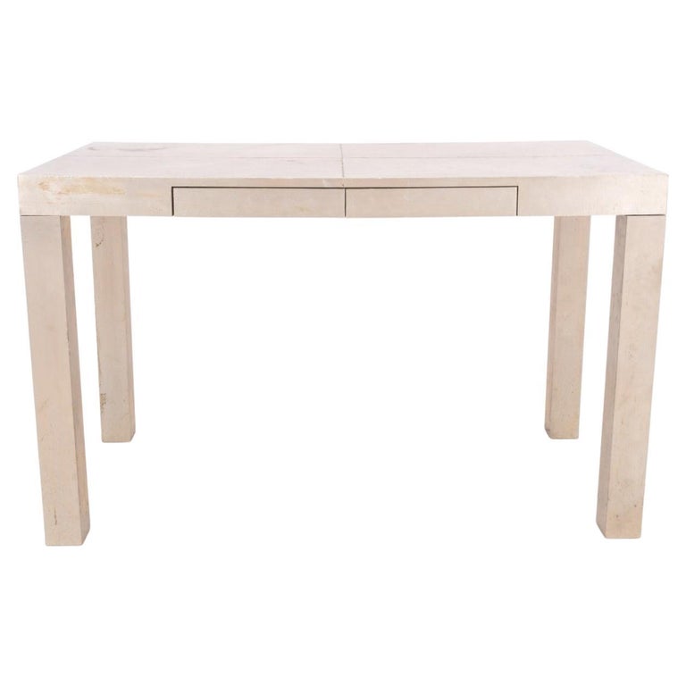 Platinum Leaf Parsons Table/ Desk, 20th Century For Sale at 1stDibs