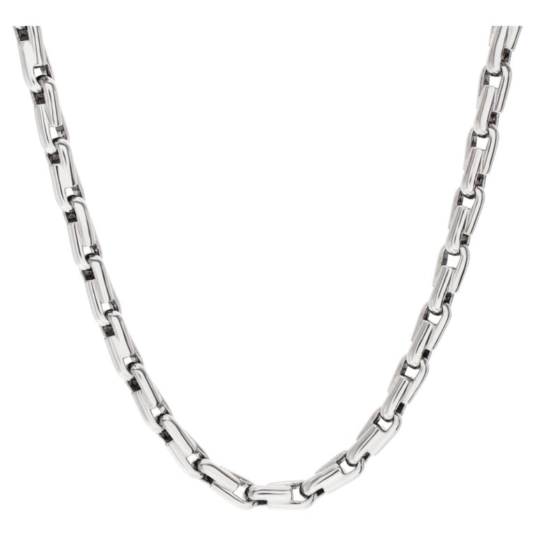 Platinum Link Chain, Made in Italy at 1stDibs