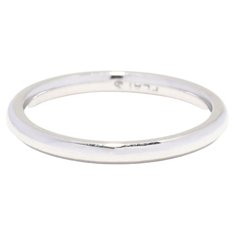 Platinum Plain Wedding Band, Ring Simple Platinum Band at 1stDibs