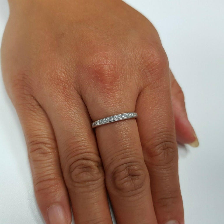 Platinum Princess Diamond Ring For Sale at 1stDibs