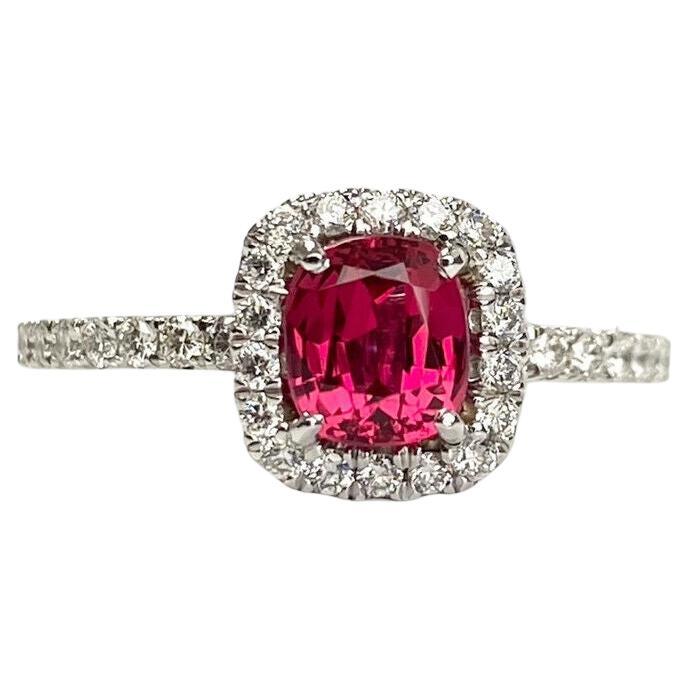 Red Spinel Platinum Ring For Sale at 1stDibs