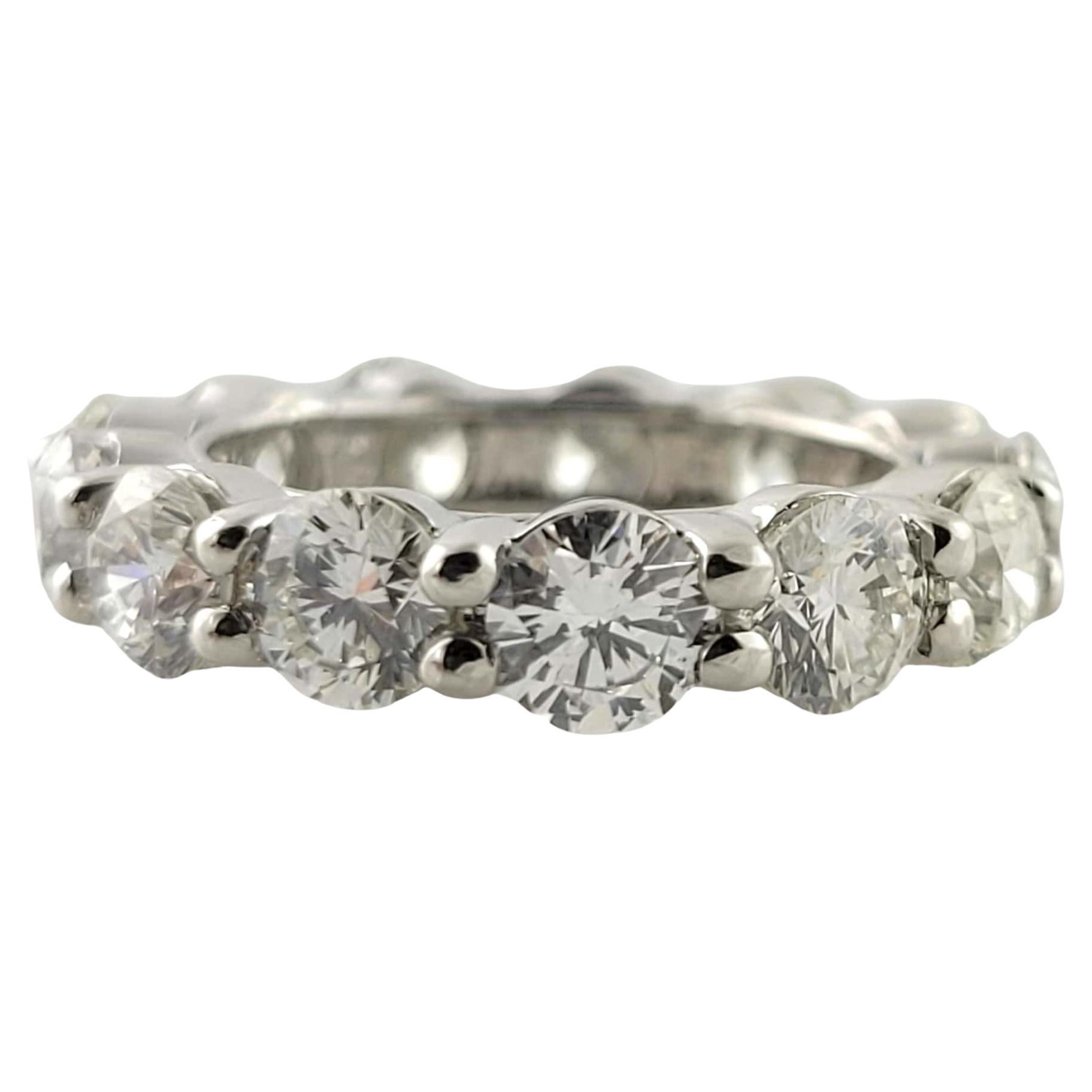 Round Brilliant Cut Diamond Platinum Eternity Band For Sale at 1stDibs