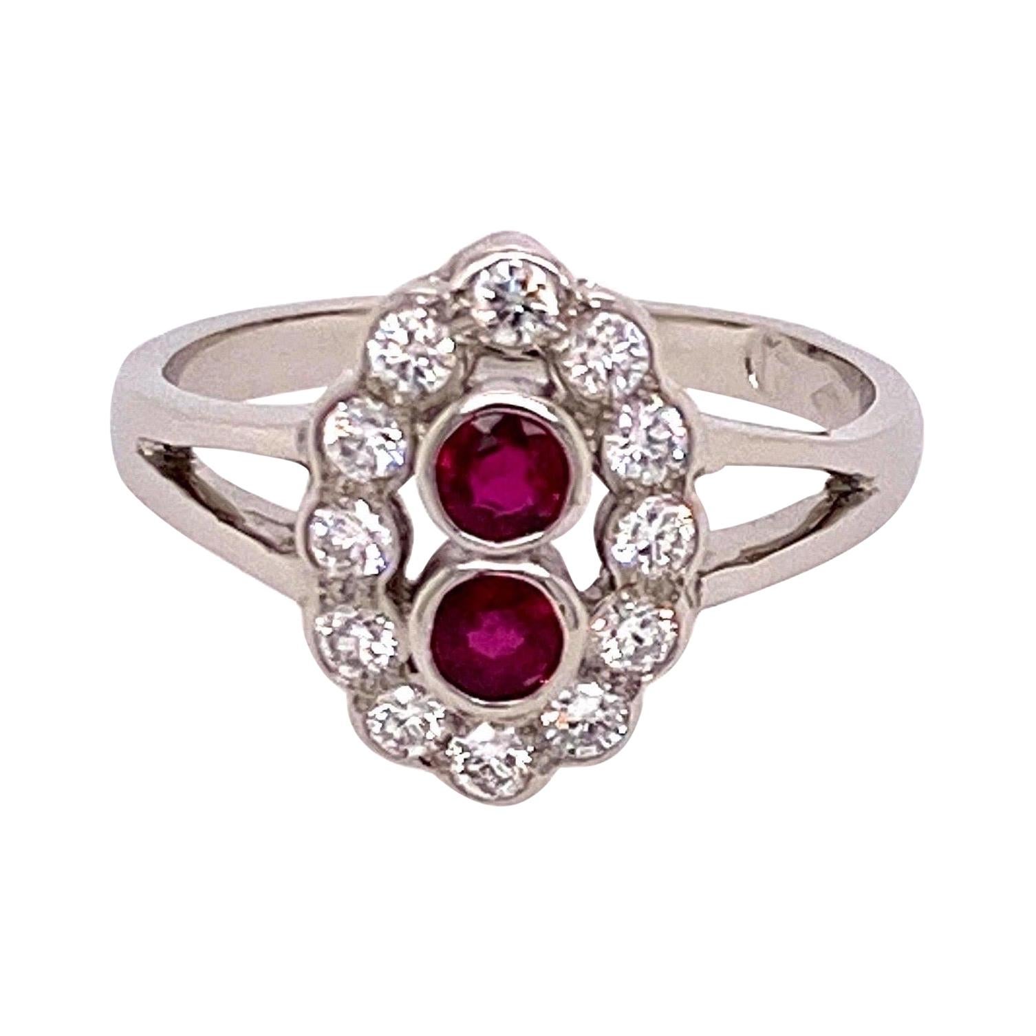 Star Ruby, Platinum and Diamond Ring at 1stDibs