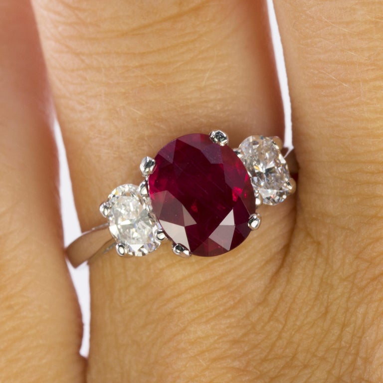 Platinum Ruby Ring For Sale at 1stDibs