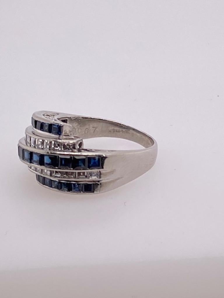 Platinum Sapphire and Diamond Wrap Ring For Sale at 1stDibs | sapphire ...