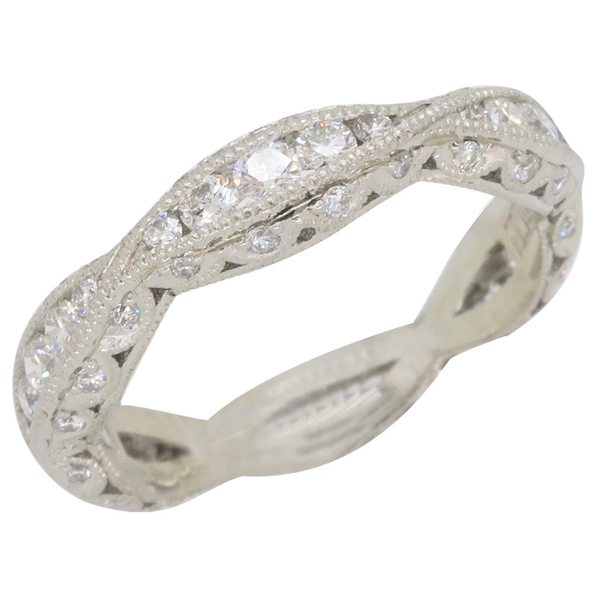 Harry Winston 9.35 Carat Radiant Diamond Platinum Eternity Rock Band ...