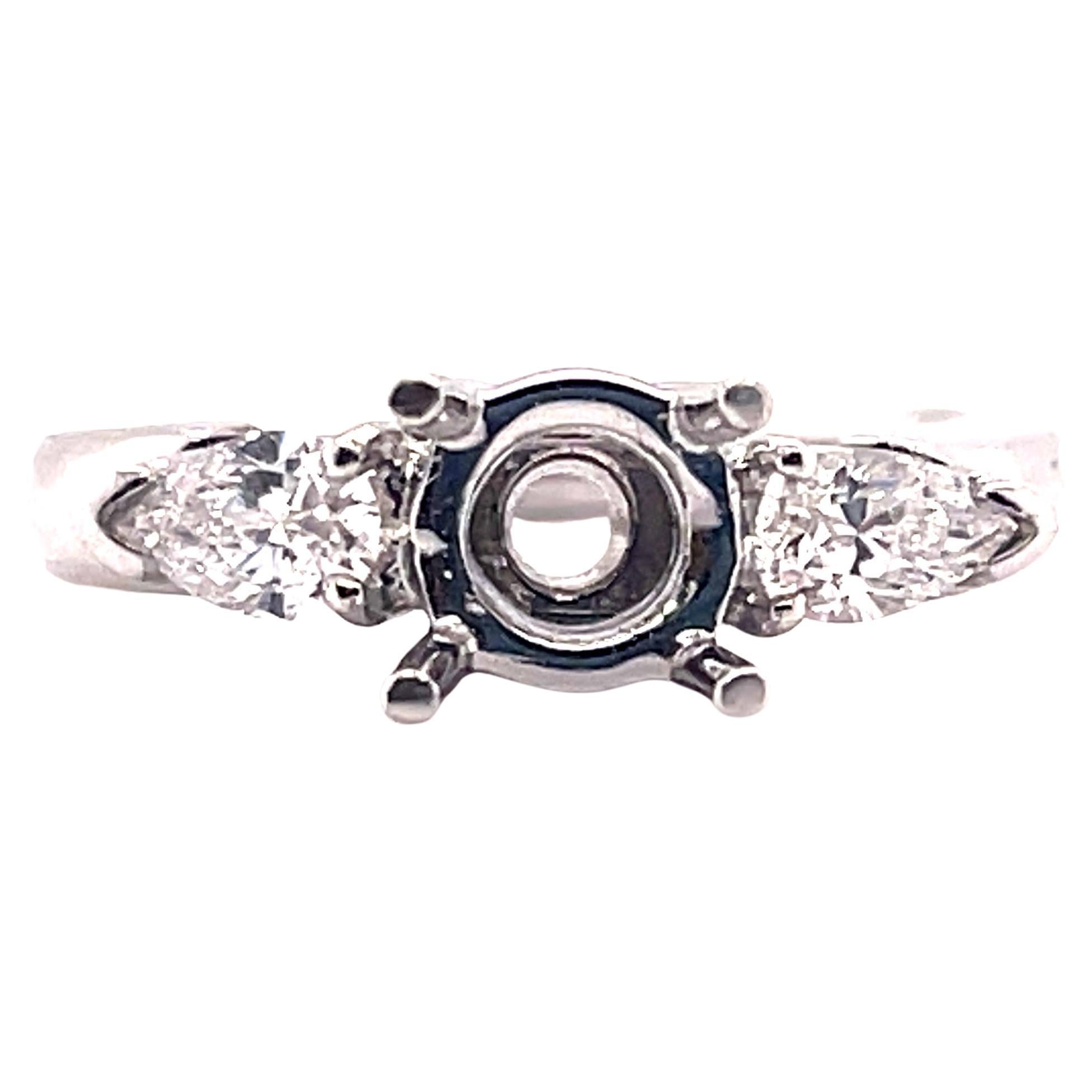 Vintage 0.50 Carat Diamond Engagement Ring, Three-Stone, Fancy ...