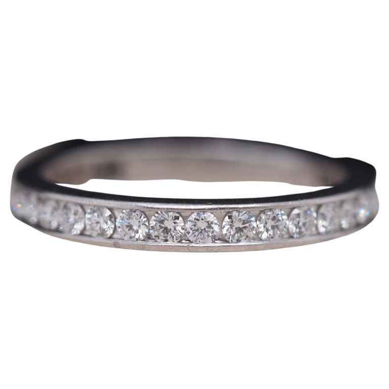 Platinum Tiffany and Co Diamond Eternity Band For Sale at 1stDibs