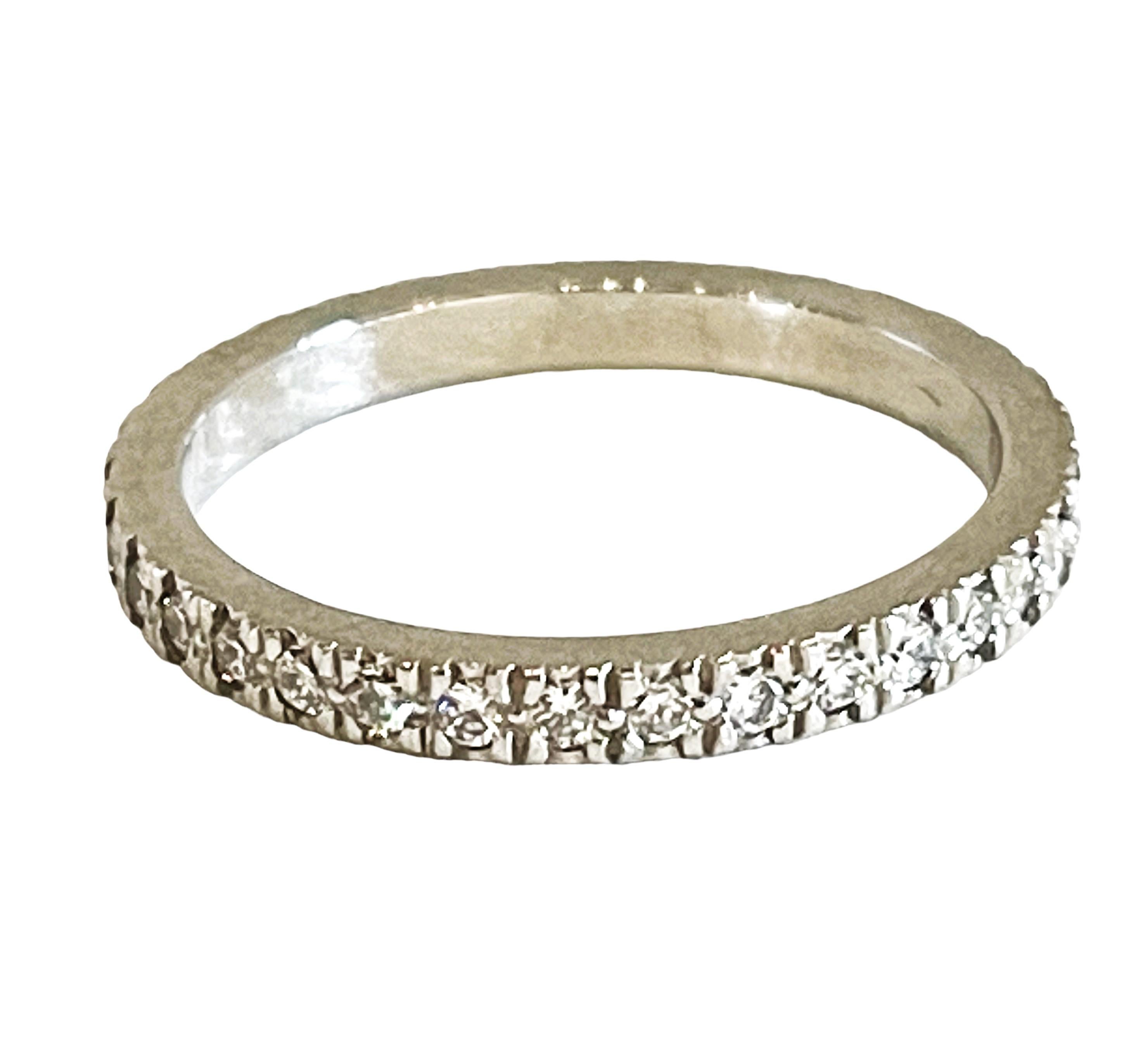 Platinum Tiffany Embrace Brilliant Diamond Eternity/Stacking Band with ...
