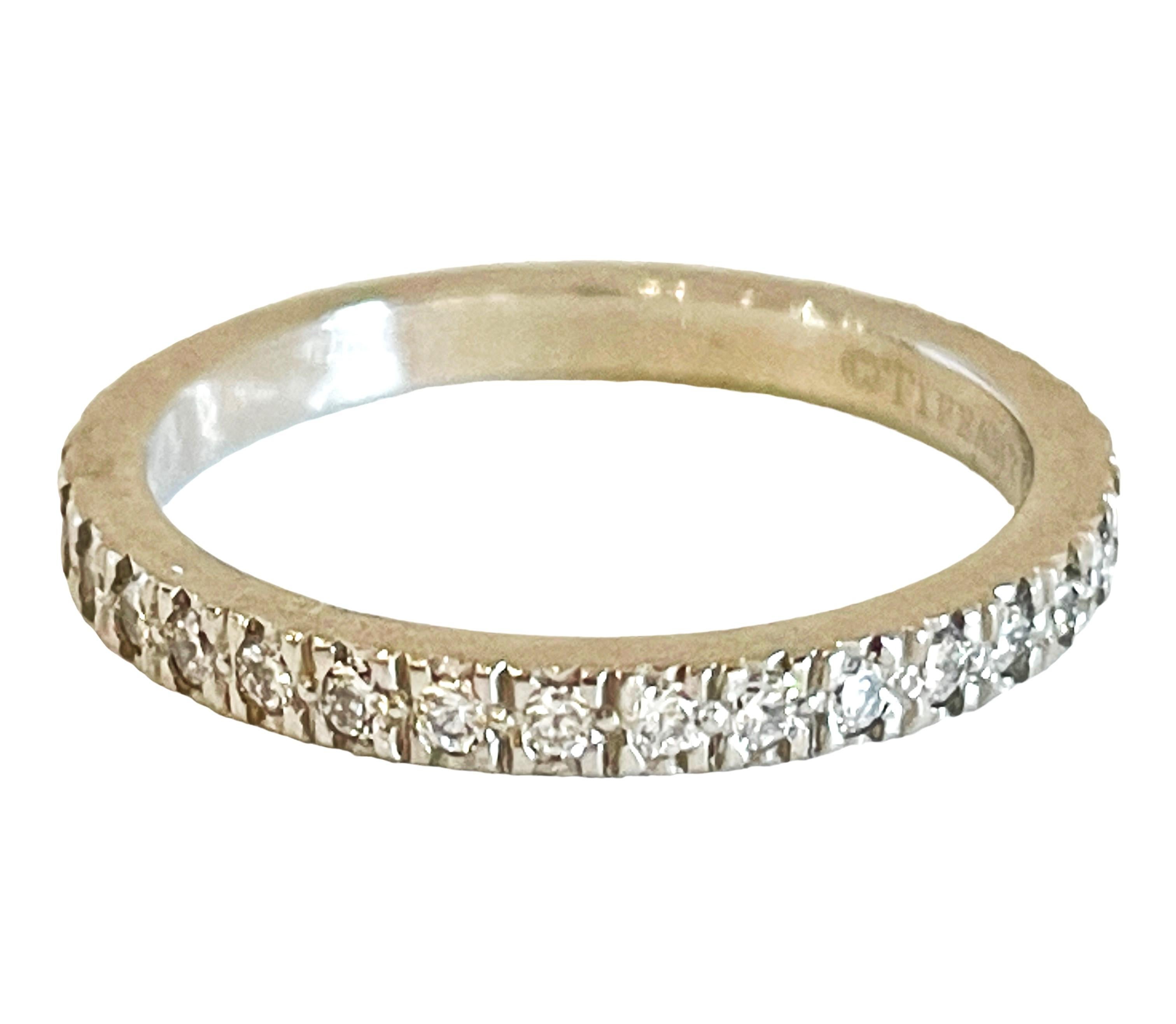 Platinum Tiffany Embrace Brilliant Diamond Eternity/Stacking Band with ...