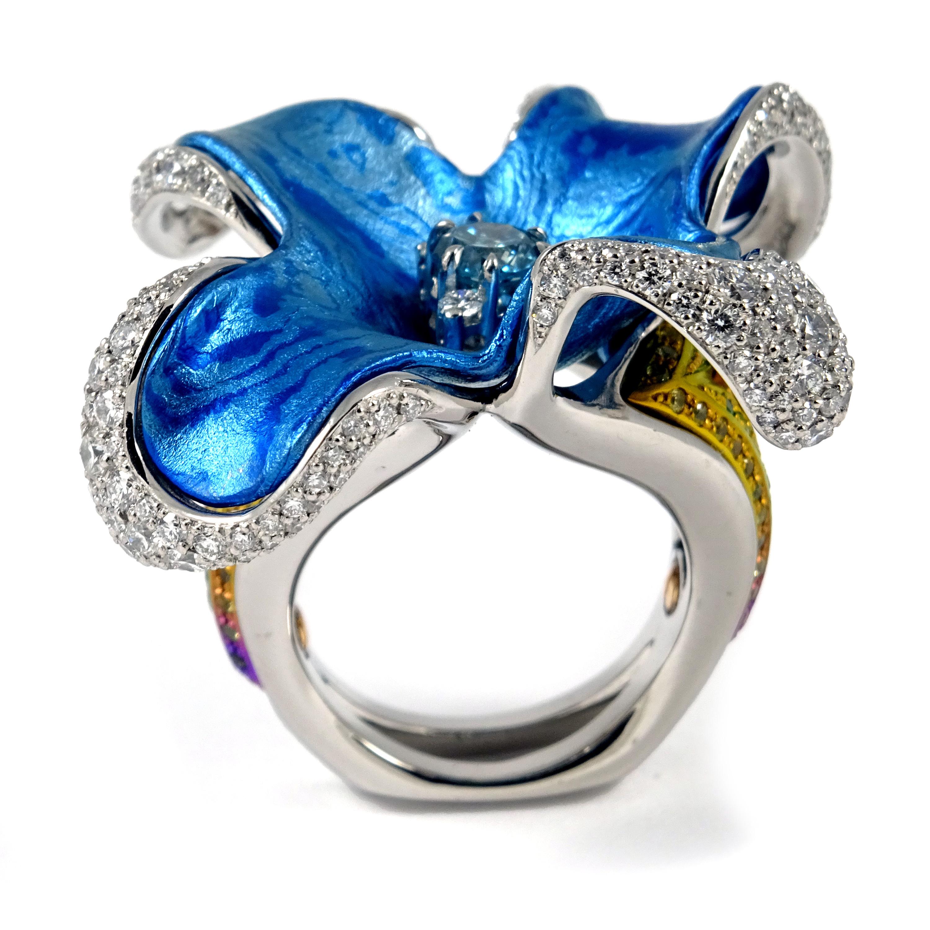 Blue Diamond Diamonds Tsavorites Sapphires Platinum Timascus Titanium ...