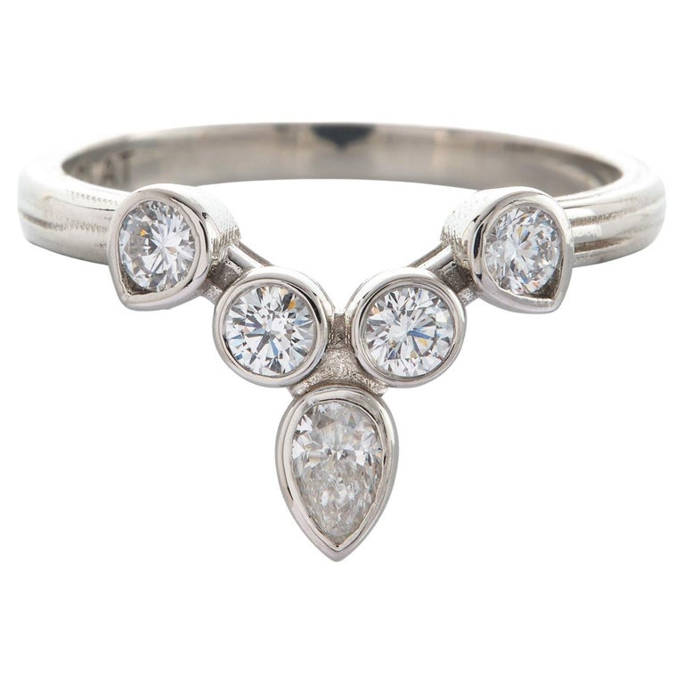 Platinum Turned Out Invincible Tiara Diamond Ring For Sale at 1stDibs