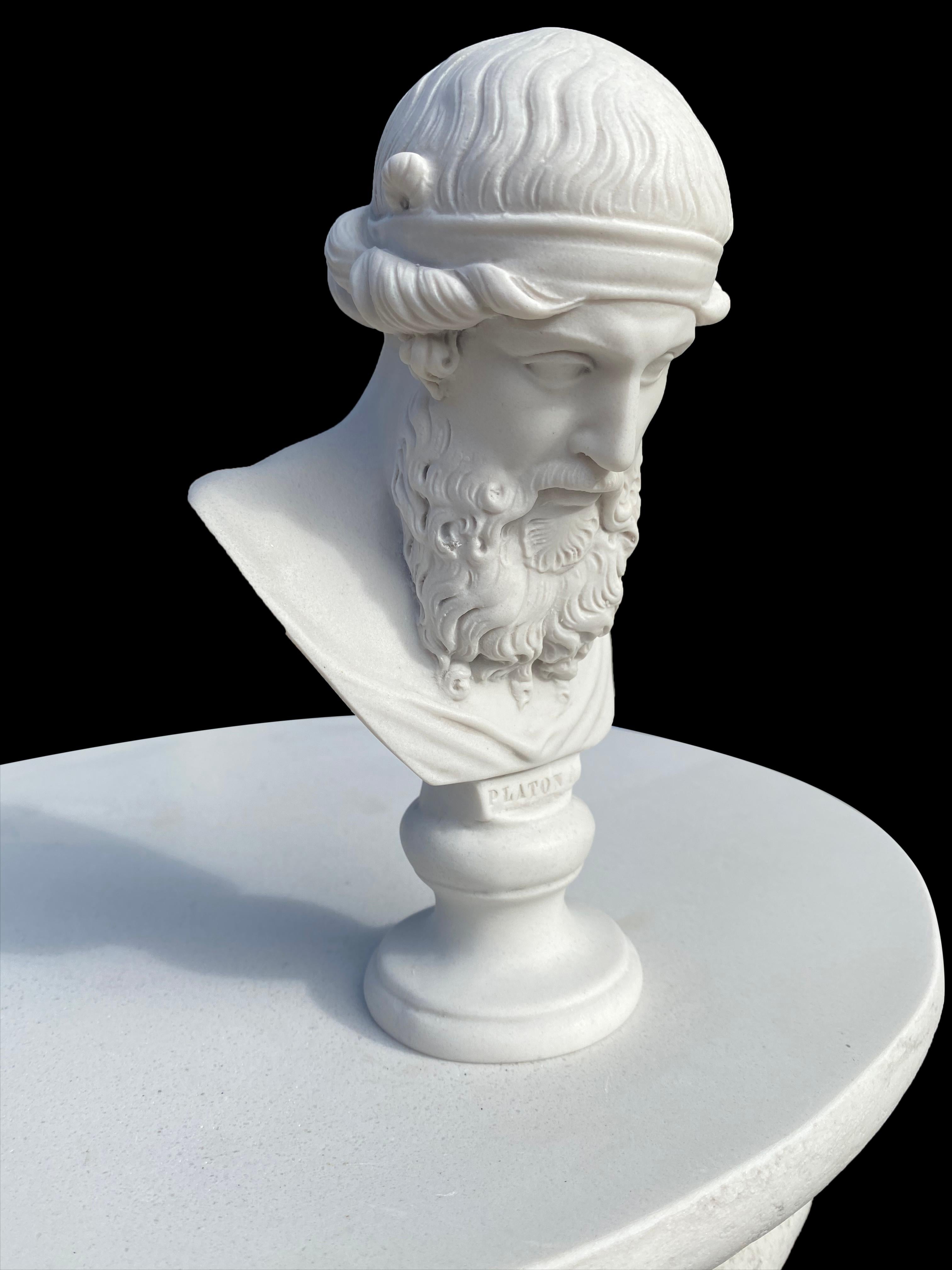 Plato Bust Sculpture - 20th Century Classic Roman Style For Sale at 1stDibs