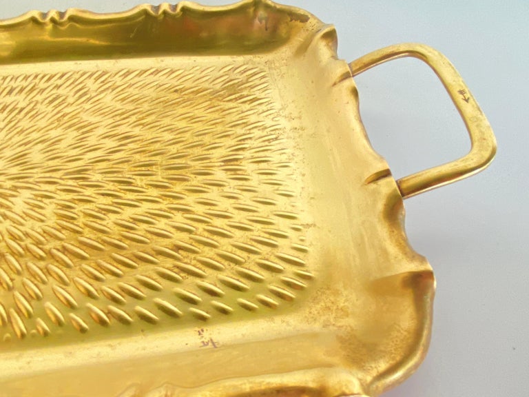 Platter in Brass, Art Deco Perod, Gold Color, 2 Handles, France 1940 ...