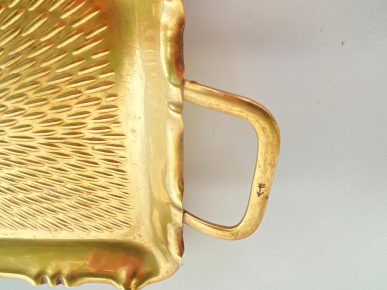 Platter in Brass, Art Deco Perod, Gold Color, 2 Handles, France 1940 ...