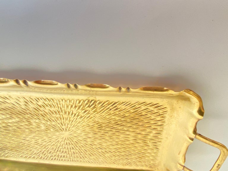 Platter in Brass, Art Deco Perod, Gold Color, 2 Handles, France 1940 ...