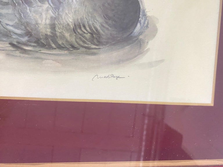 Platter in wood with Genuine watercolor painting, Purple color, England ...