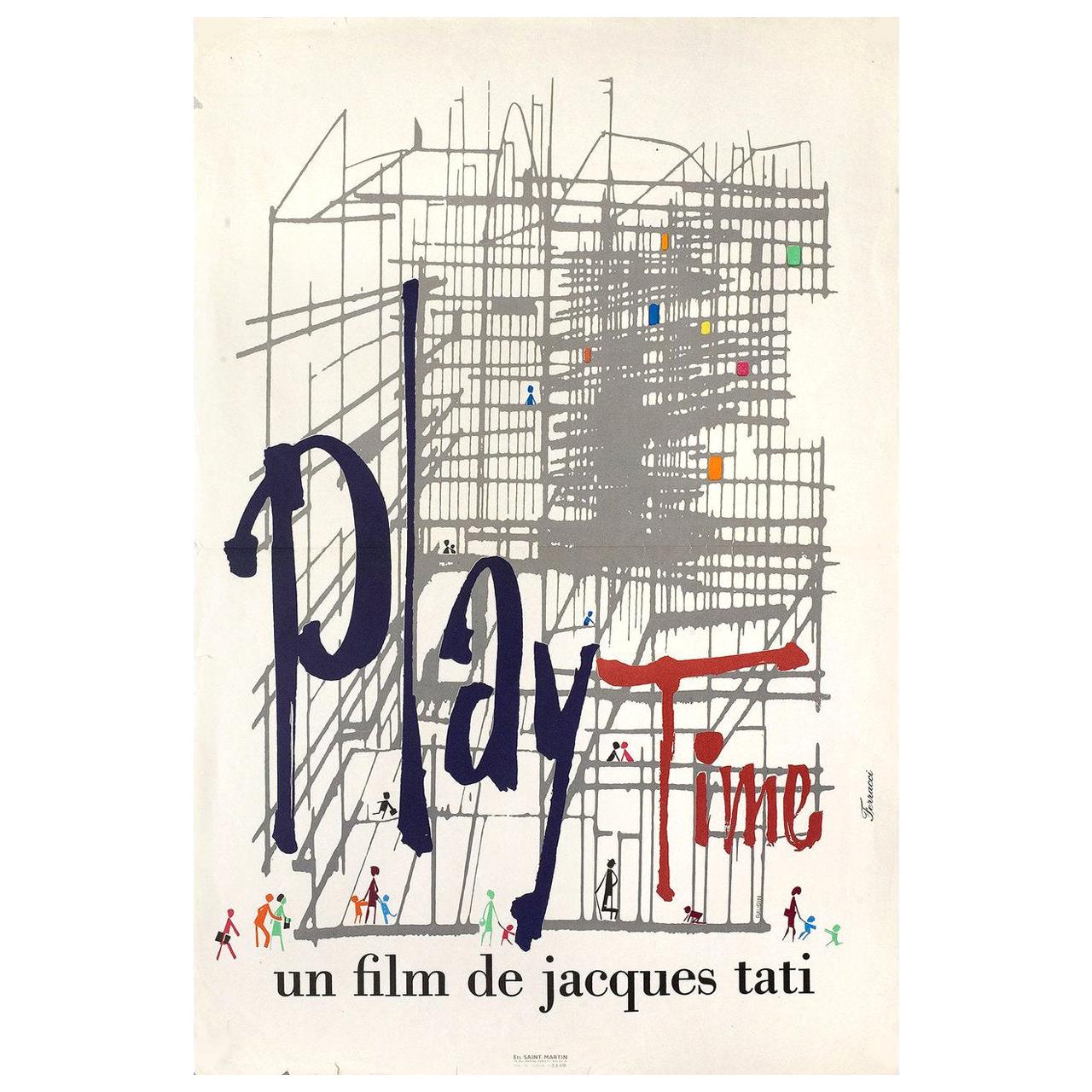 Play Time 1967 French Petite Film Poster at 1stDibs