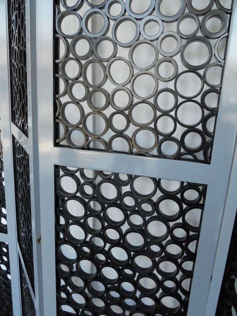 Playful Crosscut Bamboo Screen by Oly Studio For Sale at 1stDibs