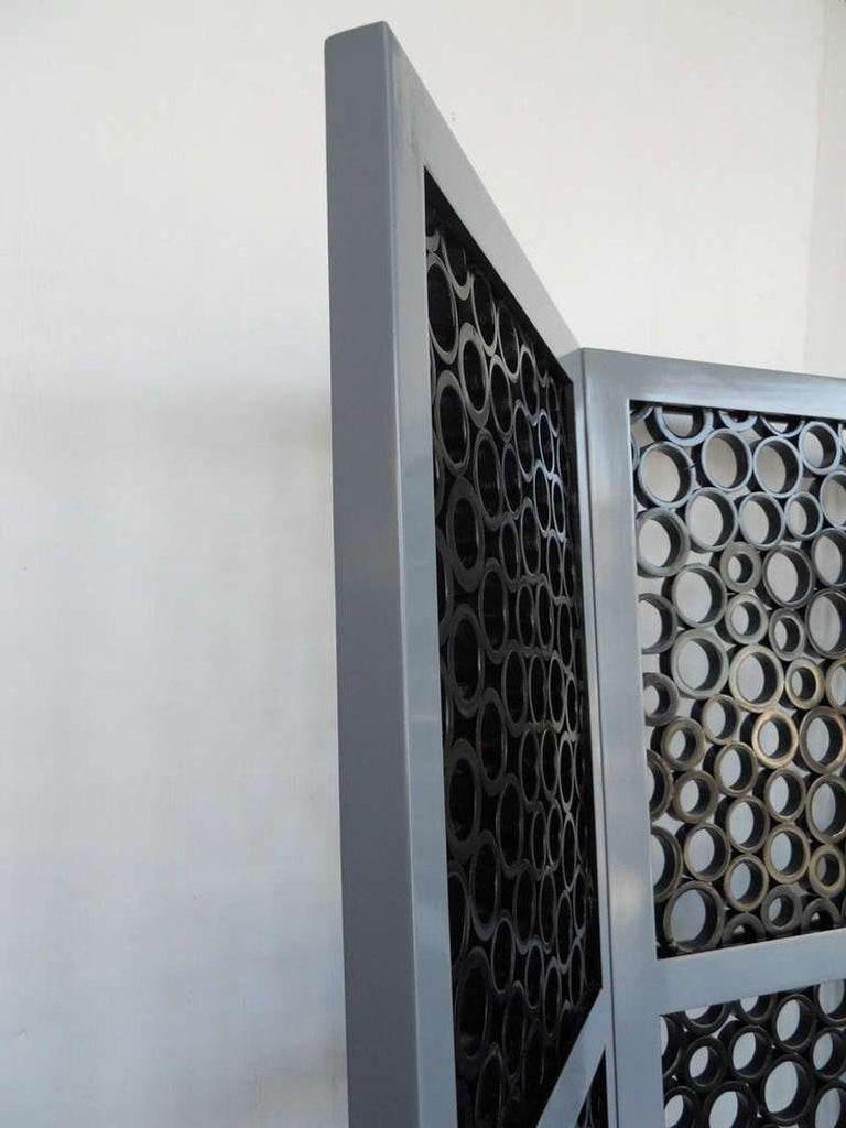 Playful Crosscut Bamboo Screen by Oly Studio For Sale at 1stDibs