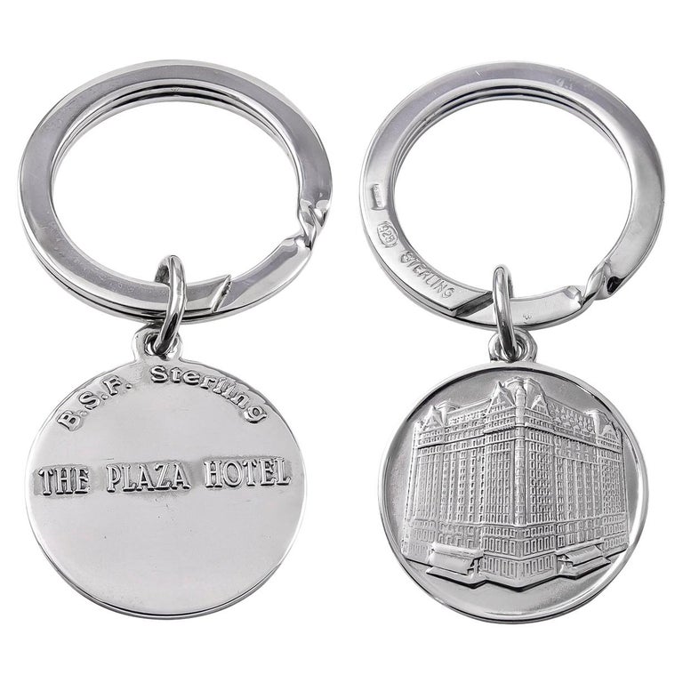 Plaza Hotel Sterling Silver Key Ring For Sale at 1stDibs
