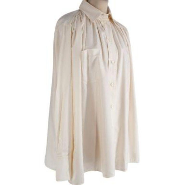 Pleated Silk Blouse For Sale at 1stDibs