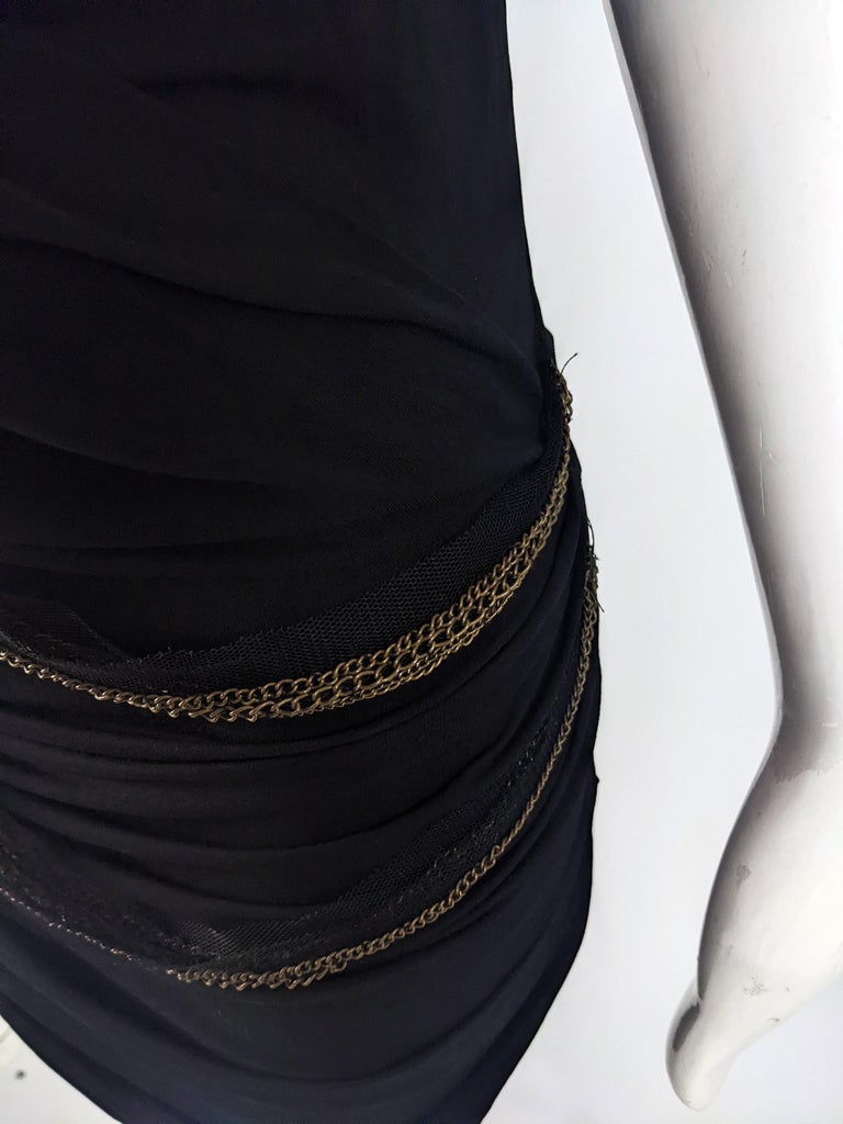 Plein Sud Vintage Ultra Sexy Deep Plunge Neck Chain Detail Mini Party ...